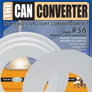 6 In Recessed Light Conversion Kit, White, Can Converter r56